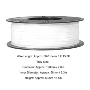 1.75mm PLA Print Filament, 3D Printer Roll Filament Plastic Shell 1kg Spool for Industrial Devices(Transparent)