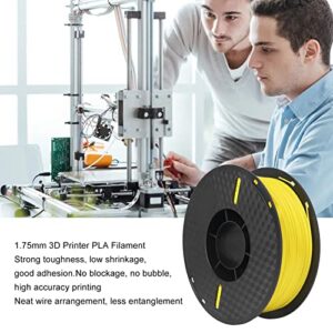 1.75mm PLA Print Filament, 3D Printer Roll Filament Plastic Shell 1kg Spool for Industrial Devices(Yellow)