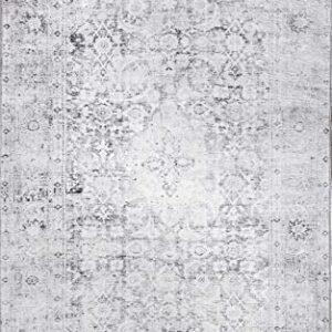 Superior Indoor Large Area Rug, Unique Rugs for Floor Accent, Bedroom, Living/Dining Room, Kitchen, Office, Entry, Rustic Home Decor, Huda Collection, Charcoal, 10' x 14'