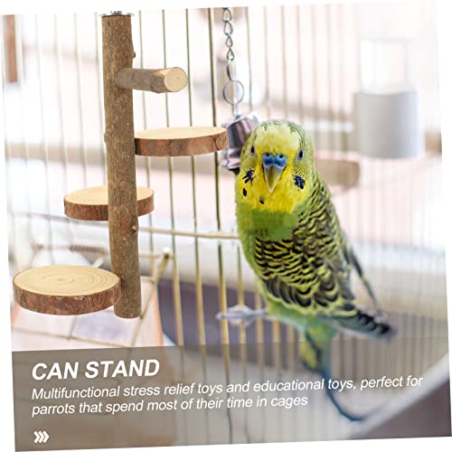 Ipetboom Pets Parrot Home Birds Playground Gym Perch Playpen Wooden Board Delicate Ladder with Jumping Playstand Pet Stand Practical Bird Springboard Cockatiel Wood Climbing Household Petg