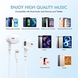 2 Pack with Apple Earbuds for iPhone Headphones Wired Earphones with Microphone【with Apple MFi Certified】 Noise Isolating Headsets for iPhone 13/12/SE/11/XR/XS/X/8/8 Plus/7/7Plus