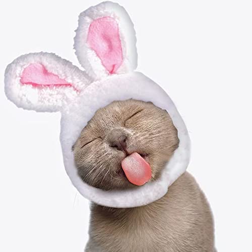 Bunny Rabbit Ears Hat, Cute Easter Pet Hats Easter Costume for Cat Small Dogs Dress Up Party Easter Headwear