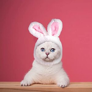 Bunny Rabbit Ears Hat, Cute Easter Pet Hats Easter Costume for Cat Small Dogs Dress Up Party Easter Headwear