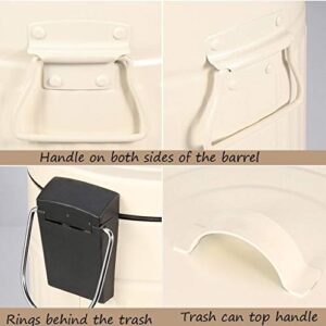 TKFDC Lid Trash Can for Home, Kitchen, and Bathroom Garbage (Color : D)