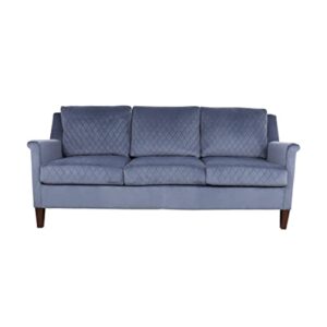 slnfxc 178x65x49cm velvet upholstered sofa couch pine plywood furniture light grey/garden (color : blue, size : three seat)