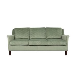 slnfxc 178x65x49cm velvet upholstered sofa couch pine plywood furniture light grey/garden (color : gray, size : three seat)