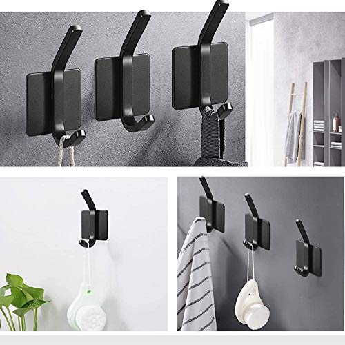 WYKDD 5 PCS Double Stainless Steel Hooks Towel Hook for Bathroom Clothes Hook Robe Hook Coat Hook for Bedroom Bathroom Accessories ( Color : White-Fruit peach5 )