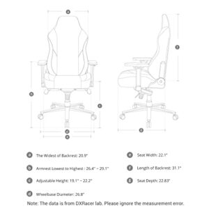 DXRacer Craft Pro Gaming Chair, High Density Memory Foam, 4D Armrests, Adjustable Recline with Extra Wide and Thick Cushion, Standard, Black & White