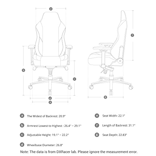 DXRacer Craft Pro Gaming Chair, High Density Memory Foam, 4D Armrests, Adjustable Recline with Extra Wide and Thick Cushion, Standard, Black & White