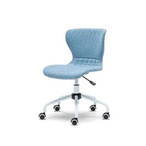 lukeo office chair ergonomic fabric computer chair home office chair study leisure chair minimalist swivel chair (color : blue)