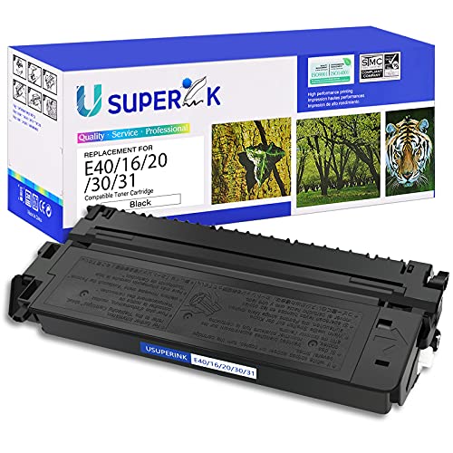 USUPERINK High Yield Compatible Toner Cartridge Replacement for Canon E40 E30 E31 E16 E20 Works with PC-980 PC-981 PC-920 PC-921 PC-940 PC-745 PC-735 PC-420 PC-425 FC100 120 Printer (Black, 1-Pack)