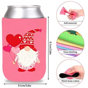 Whaline 12Pcs Can Sleeves St. Patrick's Day Easter Neoprene Can Cooler Cover 12 Designs Reusable Holiday Themed Thermocooler Valentines Bottle Sleeve for Beverages Cans Party Supplies