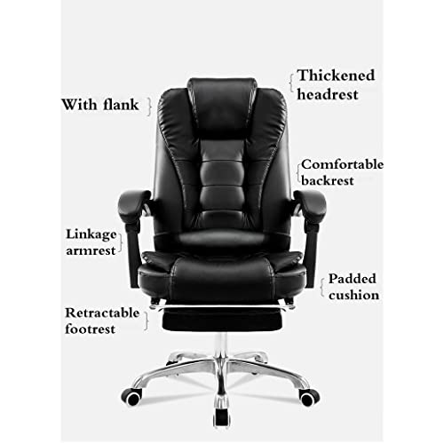 TFIIEXFL Office Chair Multifunction Office Computer Chair Swivel Reclining Boss Chair Household Study Room