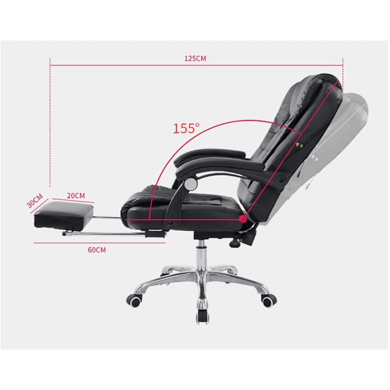 TFIIEXFL Office Chair Multifunction Office Computer Chair Swivel Reclining Boss Chair Household Study Room