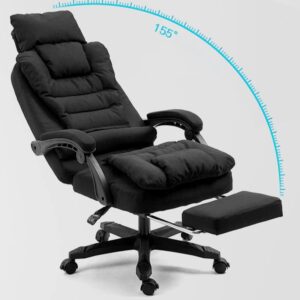 TFIIEXFL Computer Chair Home Fabric Leisure Boss Chair Washable Office Chair Swivel Lift Chairs Massage Recliner