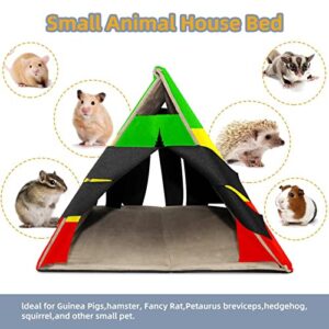 RATGDN Small Pet Hideout Cannabis Texture Marijuana Leaf Flag Hamster House Guinea Pig Playhouse for Dwarf Rabbits Hedgehogs Chinchillas