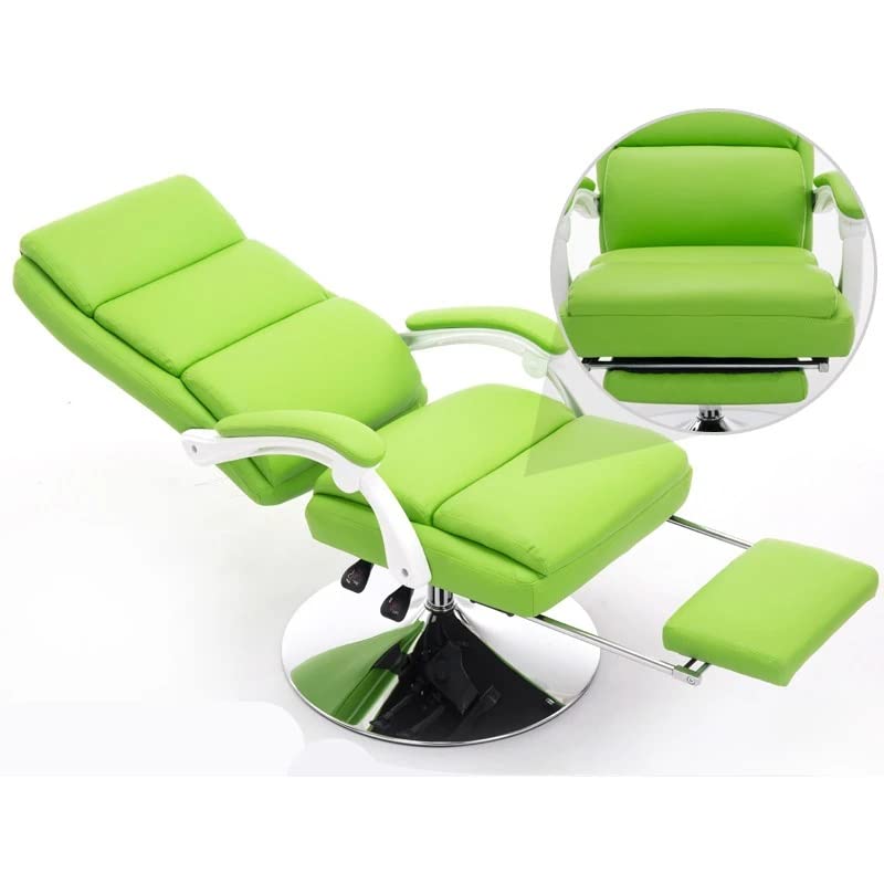 TFIIEXFL Beauty Chair Reclining Makeup Seat Waist Massage Soft Stool Household Lift Swivel Chair with Footrest Computer Seat