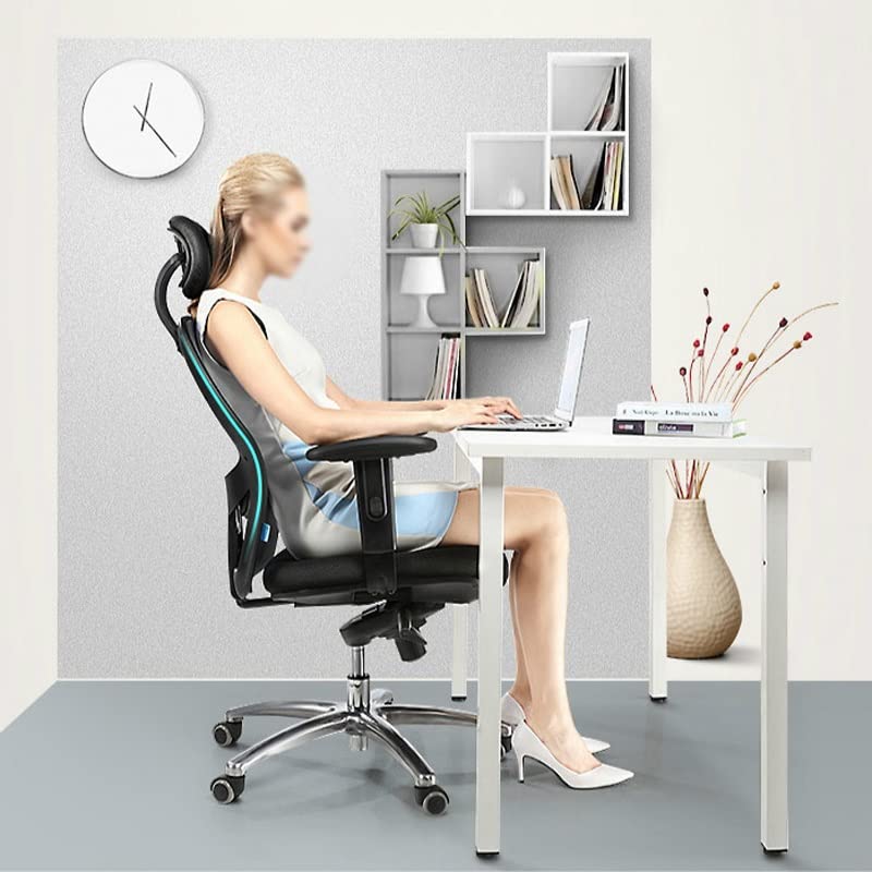 TFIIEXFL Ergonomic Computer Chair Home Swivel Chair Boss Seat Thicken Cushion Comfortable Reclinable Office Chair Sync Back Function