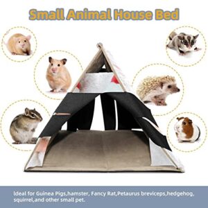 RATGDN Small Pet Hideout Christmas Baby and Dog Sleeping Hamster House Guinea Pig Playhouse for Dwarf Rabbits Hedgehogs Chinchillas