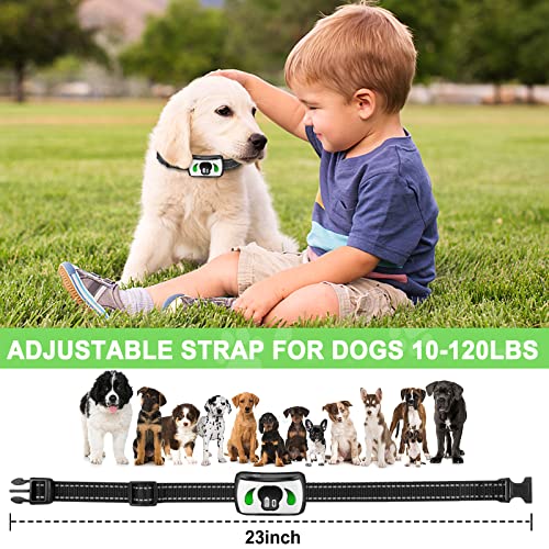 [2023 Upgrade] Bark Collar with Additional Mini Remote - Dog Bark Collar with 4 Training Modes - IPX7 Waterproof Dog Shock Collar for Indoor, Garden & Courtyard, Safe Bark Collar for Most Breed Sizes