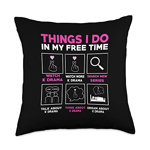 Kdrama Movies Fan Korean Drama Kdrama Finger Heart Throw Pillow, 18x18, Multicolor