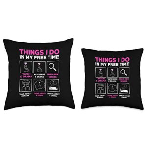 Kdrama Movies Fan Korean Drama Kdrama Finger Heart Throw Pillow, 18x18, Multicolor