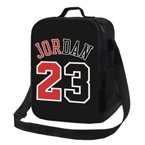 auqizbx basketball number 23 jordan unisex men women lunch bag lunch box across heat retaining portable tote bags