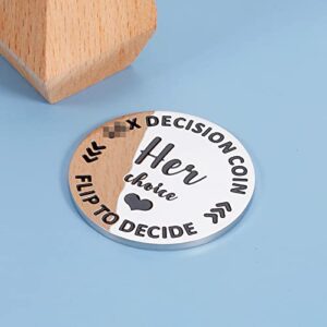 Funny Gifts for Women Men Valentines Day Gifts for Him Her Boyfriend Girlfriend Decision Coin Gifts for Husband Wife Bridal Bride Couples Gifts Wedding Gifts Engagement Birthday Anniversary Gag Gifts