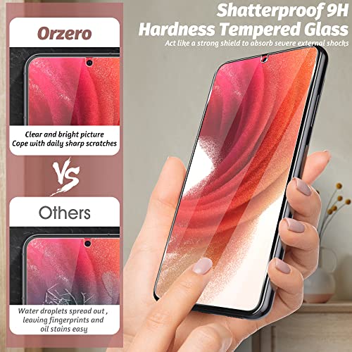 Orzero (3 Pack Screen Protector Compatible for Samsung Galaxy S23 5G Tempered Glass, Supports Ultrasonic Fingerprint 9H Anti-Scratch HD Bubble-Free (Lifetime Replacement)