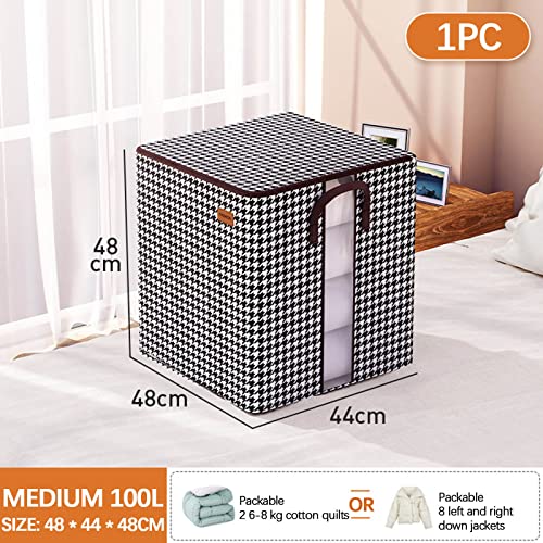 3 PCS Large Capacity Clothes Storage Bag Organizer Clothes Storage Bag Wardrobe Sorting Storage Box 180L/140L/100L