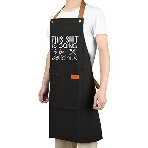 Gifts for Men Women, Gifts for Dad, Birthday Gifts for Mom, Funny Gifts for Mother's Day, Christmas, Chef Apron Gifts, BBQ Gifts for Husband Boyfriend, Grilling Aprons, Ideal Gifts from Wife Daughter