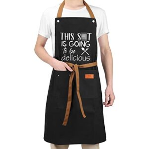 Gifts for Men Women, Gifts for Dad, Birthday Gifts for Mom, Funny Gifts for Mother's Day, Christmas, Chef Apron Gifts, BBQ Gifts for Husband Boyfriend, Grilling Aprons, Ideal Gifts from Wife Daughter