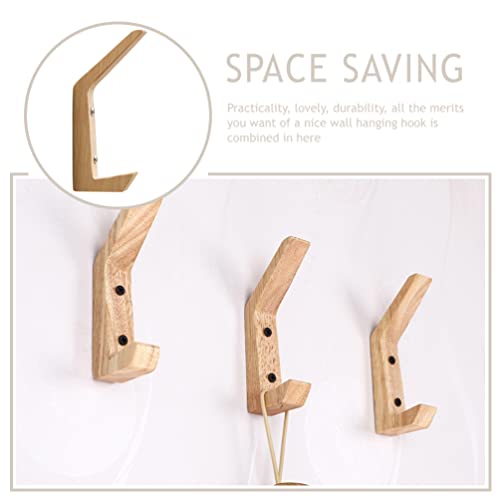 Cabilock Belt Hanger Belt Hanger Belt Hanger 2pcs Wooden Coat Hooks Wall Mounted Single Wall Wood Hook Rack Clothes Hat Hanger Towel Rack Hat Hangers Hat Hangers Hat Hangers