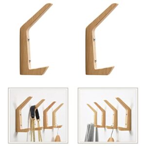 Cabilock Belt Hanger Belt Hanger Belt Hanger 2pcs Wooden Coat Hooks Wall Mounted Single Wall Wood Hook Rack Clothes Hat Hanger Towel Rack Hat Hangers Hat Hangers Hat Hangers