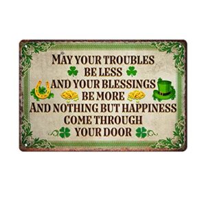 n namesiss all over printed, shamrock metal sign, irish decor, irish decoration, st patrick day decorations, patrick day decor, 12x8 inches metal sign, door sign, welcome sign