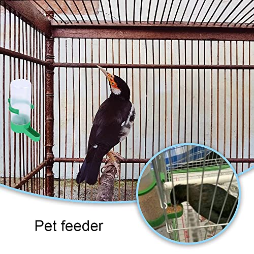 4 Pack Plastic Bird Water Dispenser Automatic Bird Cage Water Dispenser Food Drink Bowl for Cage Aviary Parrots Budgie Cockatiel Lovebirds 60ml Lovebirds