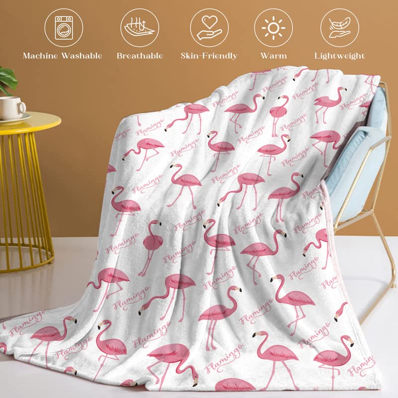 WEALLIN Flamingo Gifts Flamingo Blanket, Flamingo Gifts for Women, Flamingo Gifts for Girls, Soft Blanket for Children's Day Gift, Birthday Gift Pink Gifts for Women Flamingo Decor 60 X 80 Inch