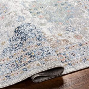 Artistic Weavers Lavadora Machine Washable Vintage Area Rug, 9'3" x 12', Light Blue