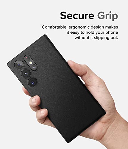 Ringke Onyx [Feels Good in The Hand] Compatible with Samsung Galaxy S23 Ultra Case, Anti-Fingerprint Technology Prevents Oily Smudges Non-Slip Enhanced Grip Precise Cutouts for Camera - Black