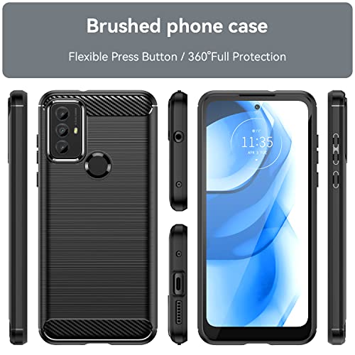 for Moto G Play 2023 Case,with HD Screen Protector,Shock-Absorption Flexible TPU Bumper Cove Soft Rubber Protective Case for Motorola Moto G Play 2023 (Black)