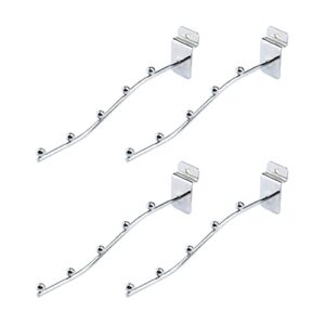 geesatis 4 pcs wall mount clothes hanger length 20cm/8inch coat rack closet storage organizer with 5 hook