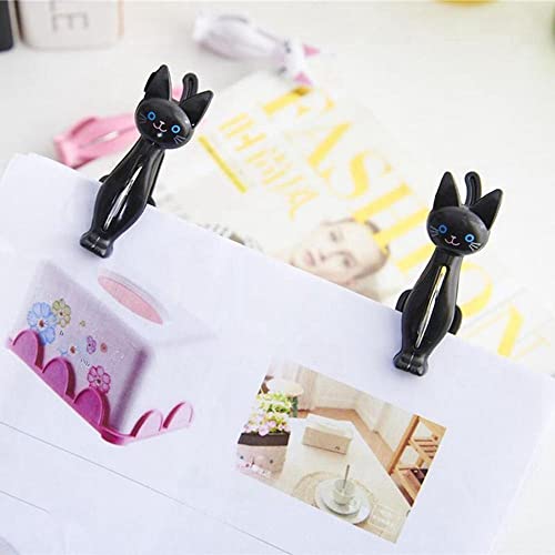 4PCS Cats Creative Clothes Pins,Multifunction Beach Towel Clips Bed Sheet Plastic Windproof Clothes Pins for Quilt Hanger Bed Sheet Clips(Black)