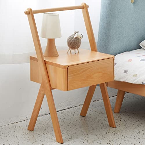 FFNUM Bedside Table Locker Wood Bedside Table Simple Living Room Coffee Table Bedroom Bedside Table Locker Shelf Height 28.97 Inches Night Stand