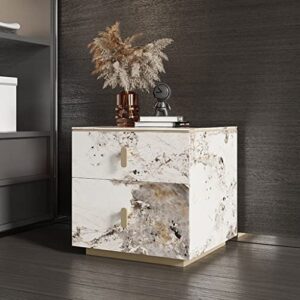 Bedside Table Bedside Cabinet Storage Cabinet Modern European Style Living Room Bedroom Storage Cabinet Bedside Shelf Small Cabinet Rock Board Bedside Table Night Stand