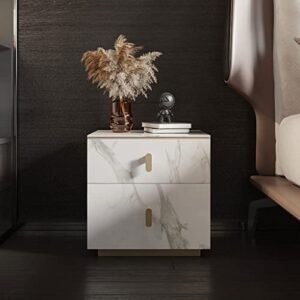 Bedside Table Bedside Cabinet Storage Cabinet Modern European Style Living Room Bedroom Storage Cabinet Bedside Shelf Small Cabinet Rock Board Bedside Table Night Stand