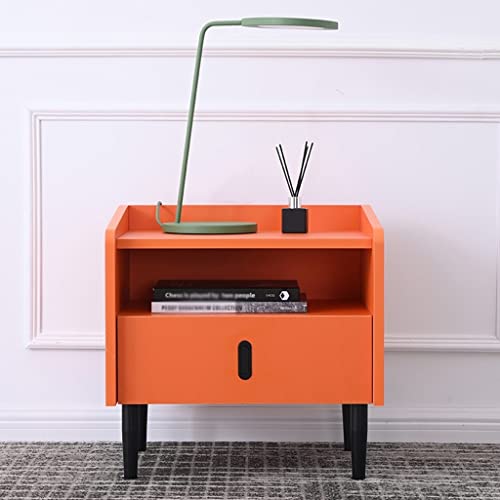 Bedside Table Simple Bedside Table Modern Bedroom Orange Bedside Drawer Storage Cabinet Family Living Room Multi-Layer Storage Cabinet Night Stand (Color : B)