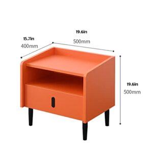 Bedside Table Simple Bedside Table Modern Bedroom Orange Bedside Drawer Storage Cabinet Family Living Room Multi-Layer Storage Cabinet Night Stand (Color : B)