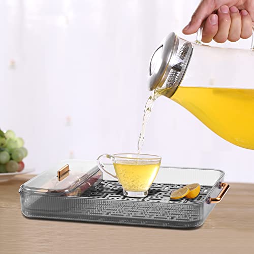 Trays for Eating Anti-Slip Food Serving Tray with Handles Dinner Trays for Lap + Small Drink Tray | Breakfast Tray | Bed Tray | Food Tray | Lap Trays for Eating | Serving Trays