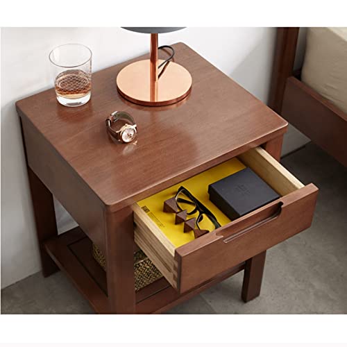 FFNUM Bedside Table Wood Nightstand with 1-Drawer, Small Side End Table with Storage，for Living Room Bedroom Narrow Small Spaces Night Stand