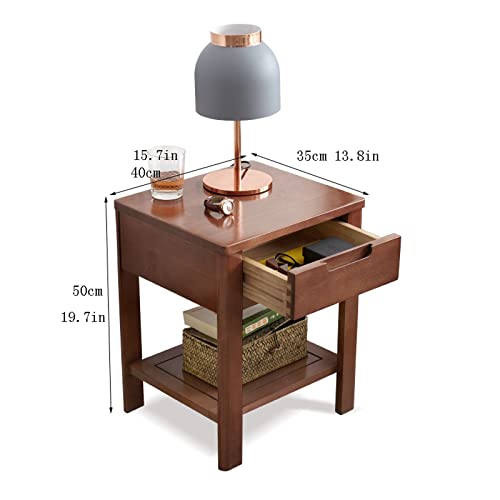 FFNUM Bedside Table Wood Nightstand with 1-Drawer, Small Side End Table with Storage，for Living Room Bedroom Narrow Small Spaces Night Stand